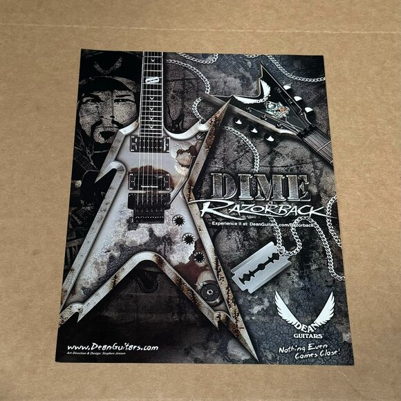 Dean Guitars | Art | Dimebag Darrell Of Pantera Dean Guitars Razorback ...